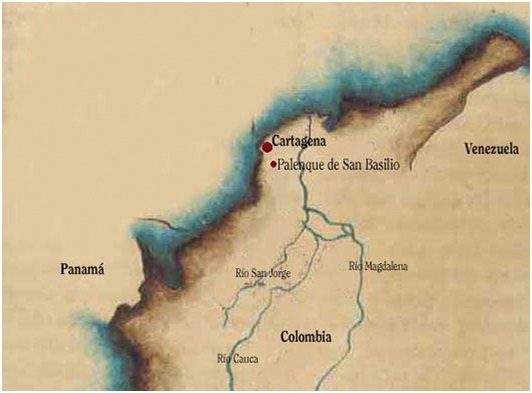 San Basilio de Palenque: Ubicación geográfica